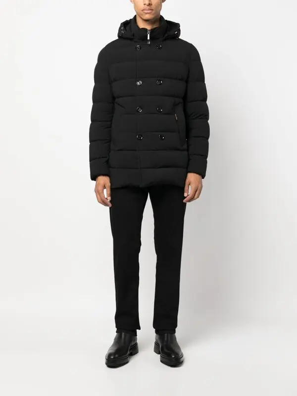 MOORER Long-sleeve Padded Down Jacket - Black