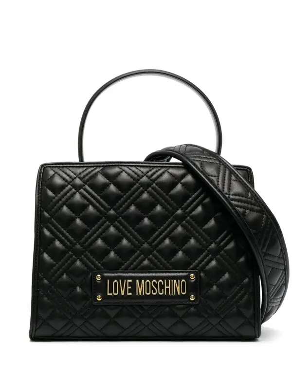 Moschino Quilted Logo Tote Bag