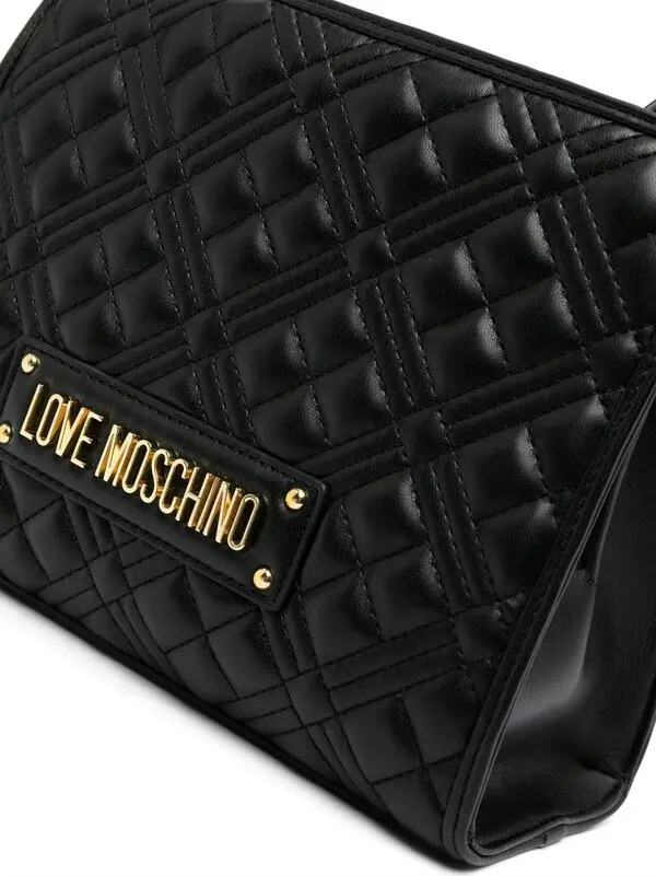 Moschino Quilted Logo Tote Bag
