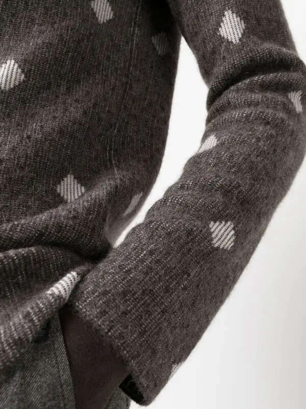 Giorgio Armani Diamond-jacquard Crew-neck Jumper