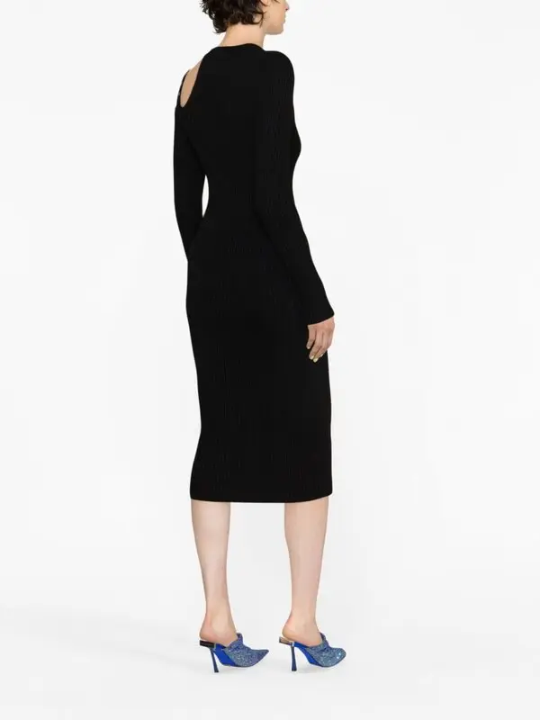 Blumarine Eyelet-embellished Cut-out Midi Dress