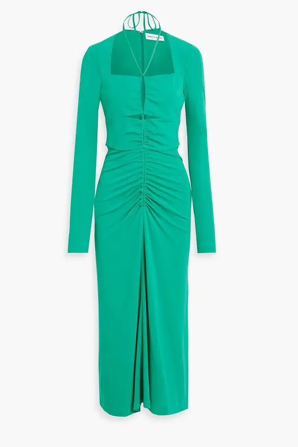 Rebecca Vallance Edie Jersey Midi Dress In Jade - 80% Off | Editorialist