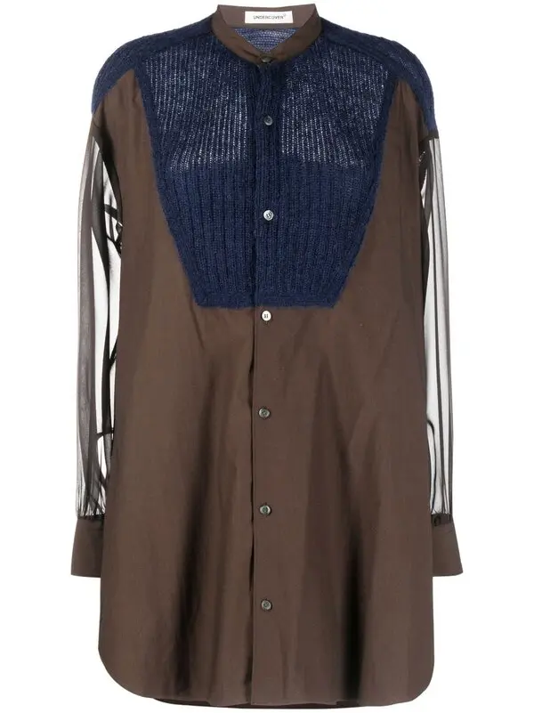 Undercover Panelled Poplin Shirt