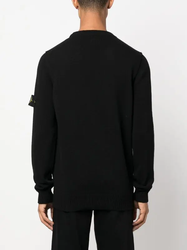 Stone Island Compass Patch Fine-knit Sweatshirt