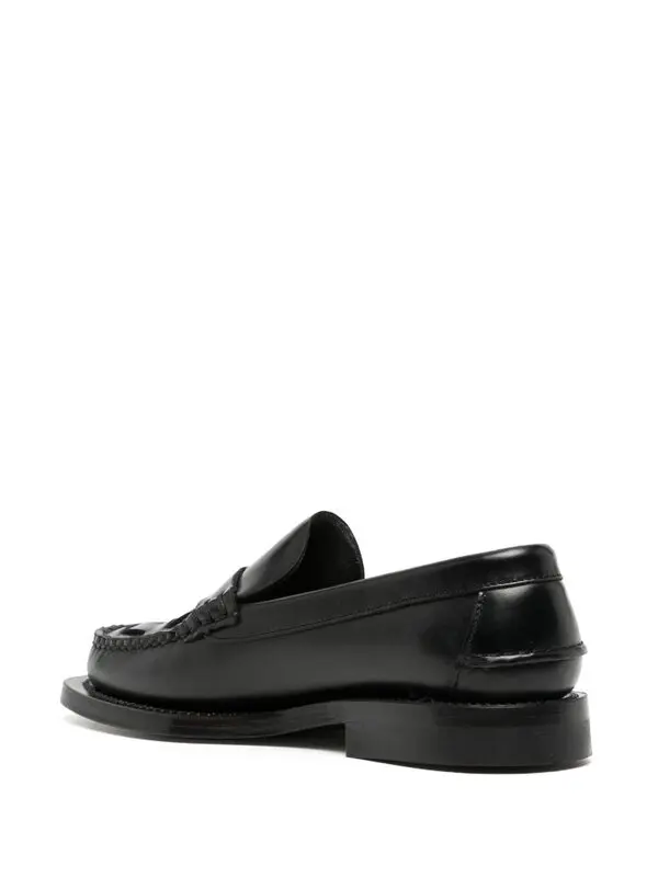 Hereu Nombela Leather Loafers - Black