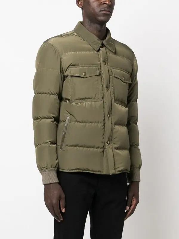 TOM FORD Techno Ottoman Padded Jacket - Green