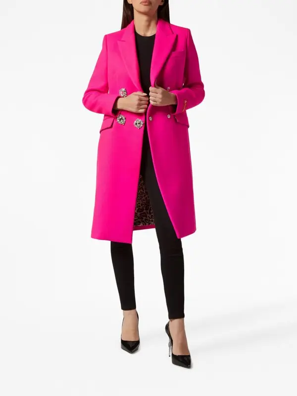 Philipp Plein Crystal-embellished Wool Coat