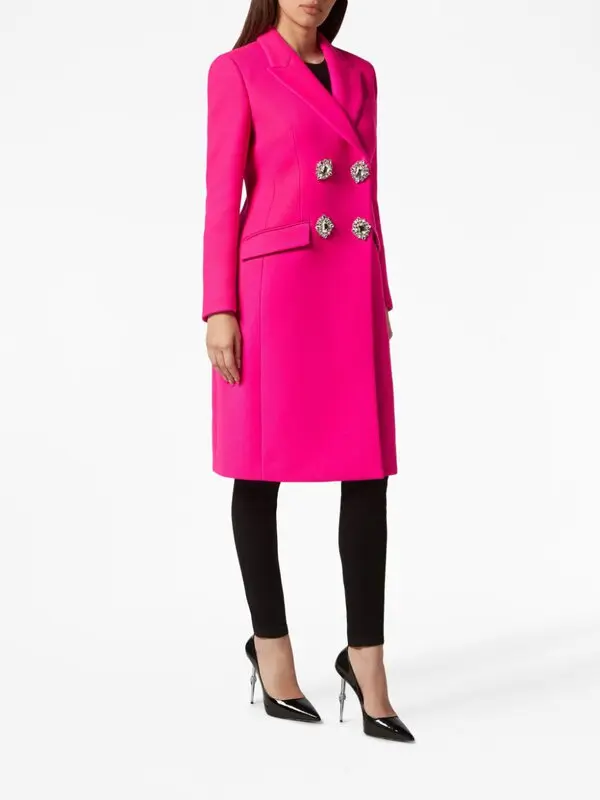 Philipp Plein Crystal-embellished Wool Coat