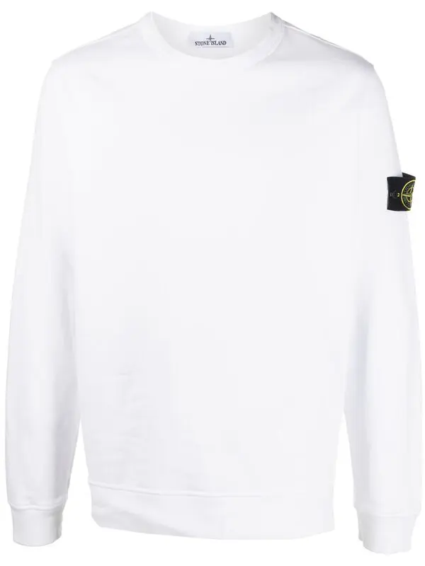 Stone Island Compass-patch Cotton Sweatshirt