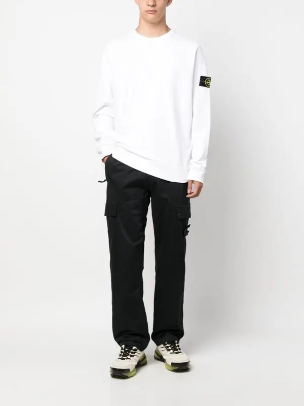 Stone Island Compass-patch Cotton Sweatshirt