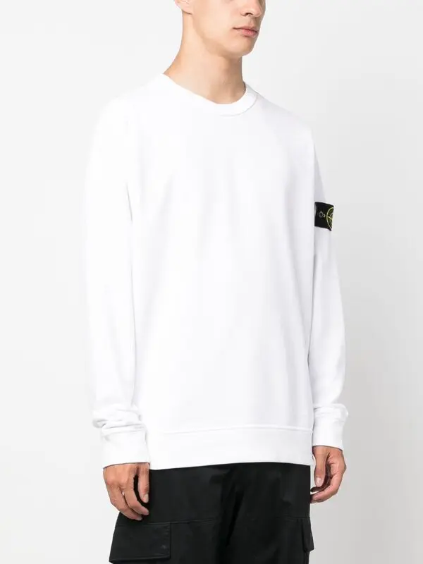 Stone Island Compass-patch Cotton Sweatshirt