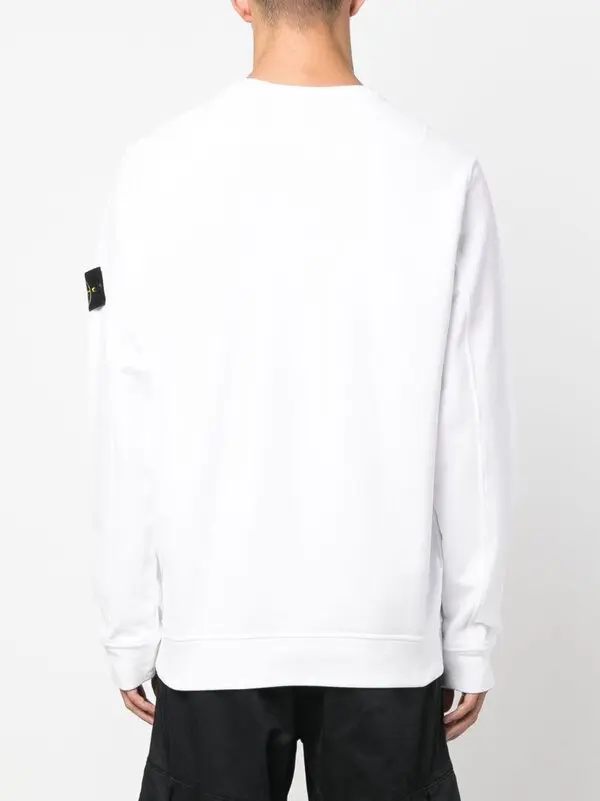 Stone Island Compass-patch Cotton Sweatshirt