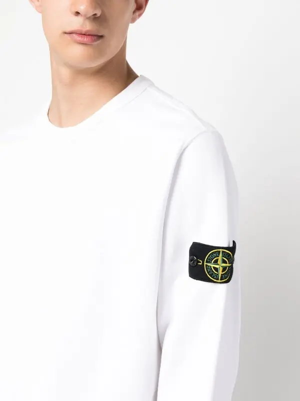 Stone Island Compass-patch Cotton Sweatshirt