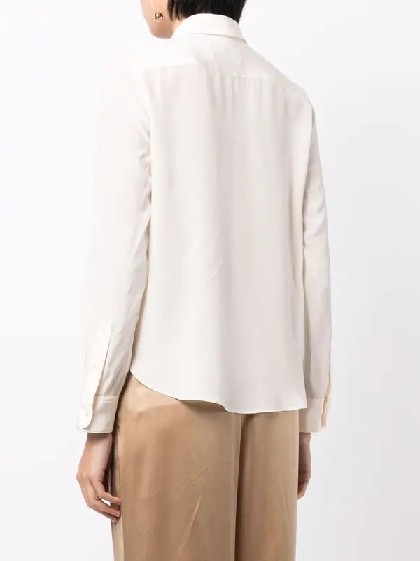 NILI LOTAN Gaia Silk Shirt - White