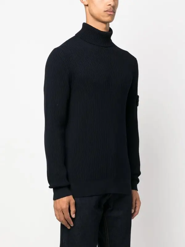 Stone Island Compass-patch Roll-neck Jumper