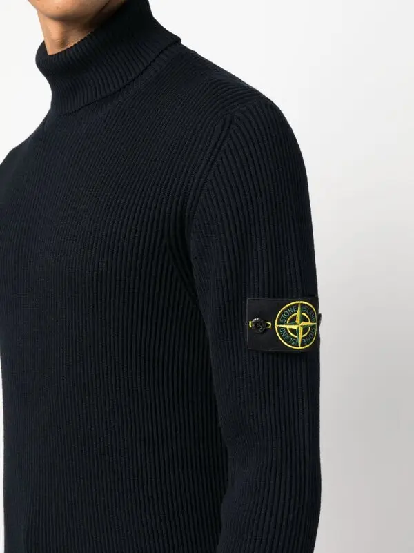 Stone Island Compass-patch Roll-neck Jumper