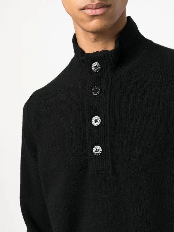 Stone Island Compass Patch Jumper - Black