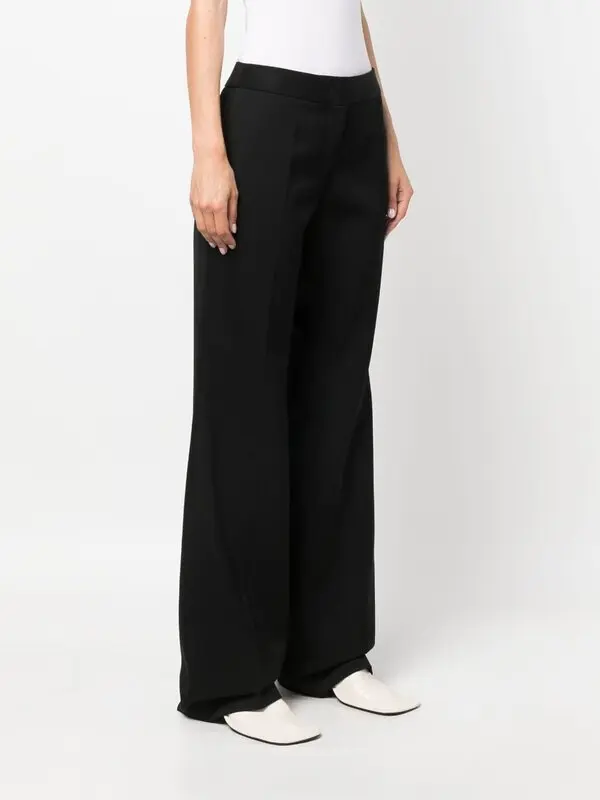 JIL SANDER Wool-cotton Wide-leg Trousers