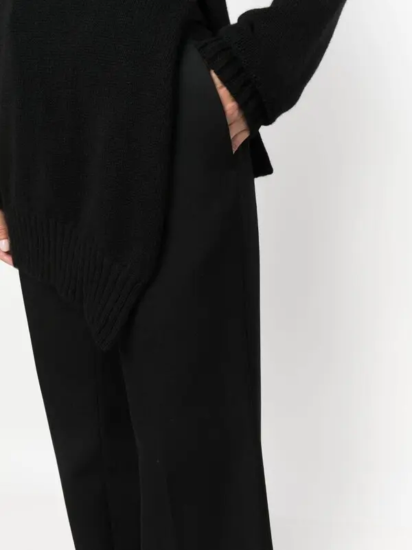 JIL SANDER Wool-cotton Wide-leg Trousers