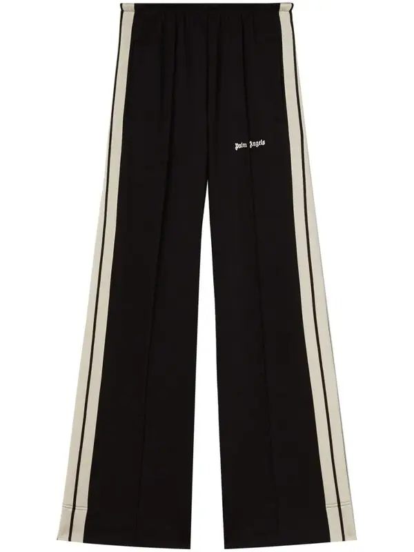 Palm Angels Stripe-detail Loose-fit Track Pants - Black