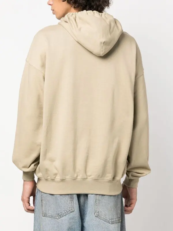 1989 STUDIO Logo Print Cotton Hoodie - Neutrals