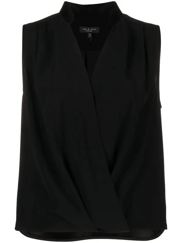 Rag & Bone Meredith Draped Satin Blouse