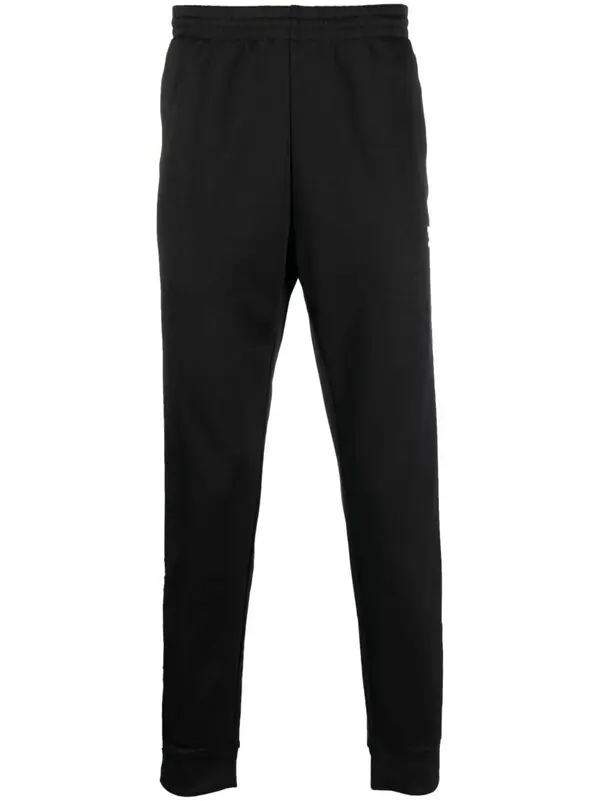 Adidas Embroidered-logo Tapered Track Pants - Black