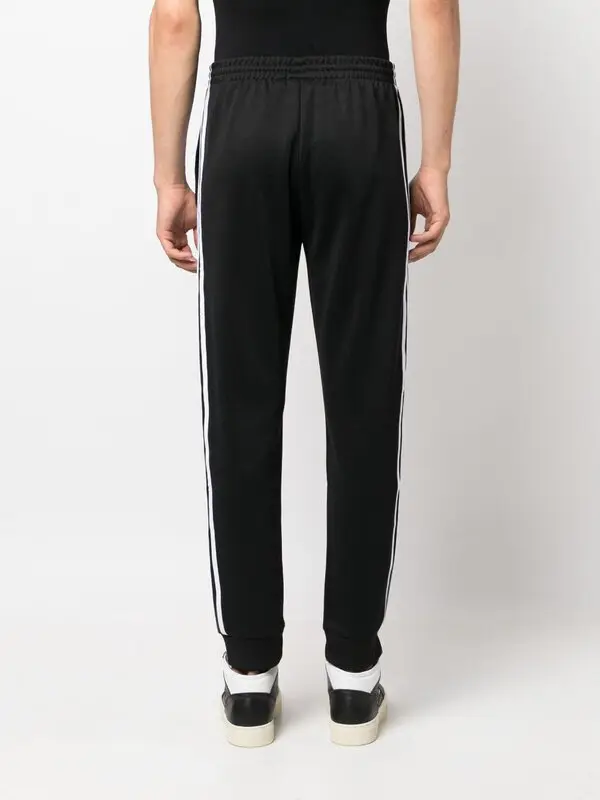 Adidas Embroidered-logo Tapered Track Pants - Black