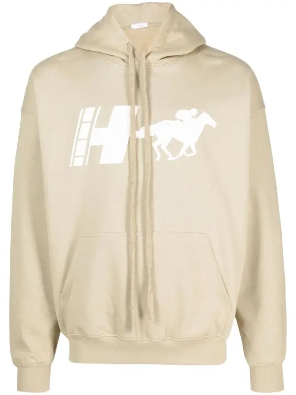 1989 STUDIO Logo-print Cotton Hoodie - Neutrals