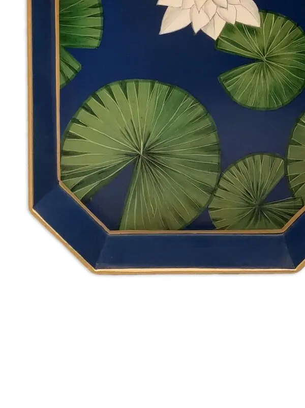 LES-OTTOMANS Flowers Hand-painted Iron Tray