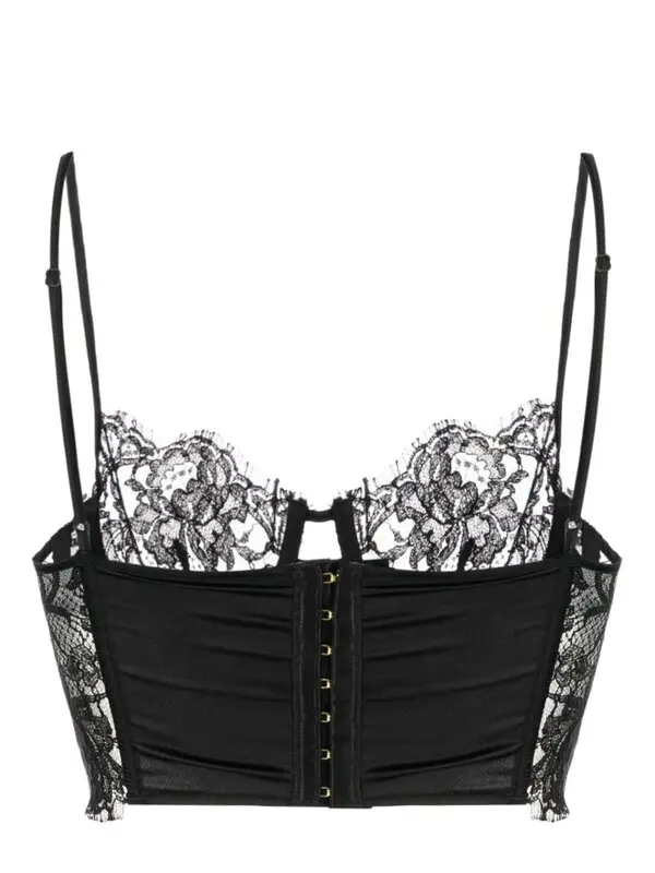 Kiki De Montparnasse Lace Longline Bra - Black