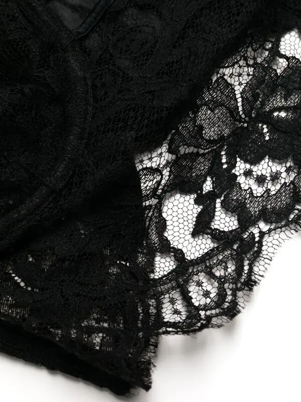 Kiki De Montparnasse Lace Longline Bra - Black