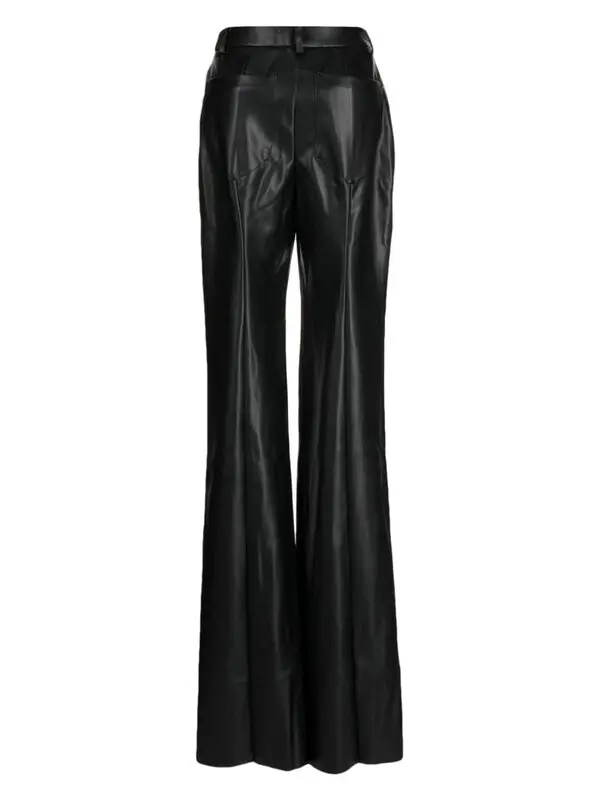 Palmer//harding Precision Faux-leather Flared Trousers