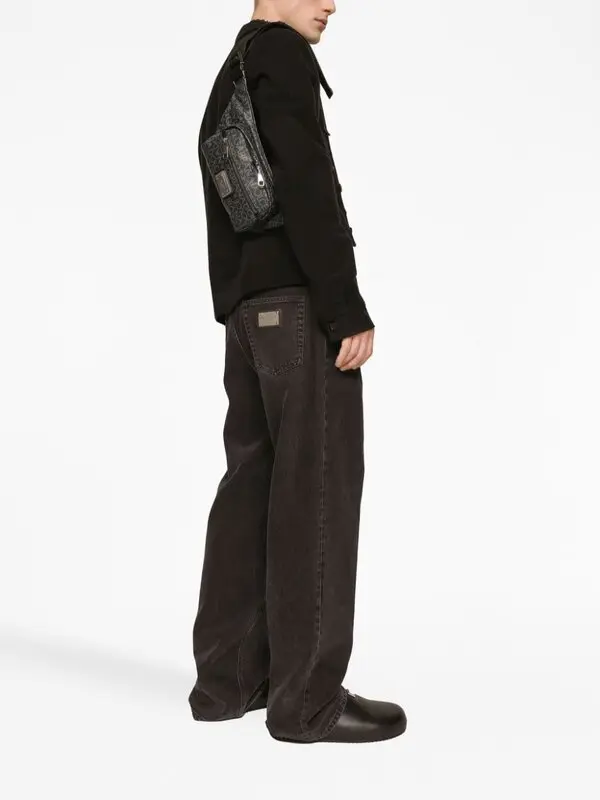 Dolce & Gabbana Logo-jacquard Belt Bag - Black