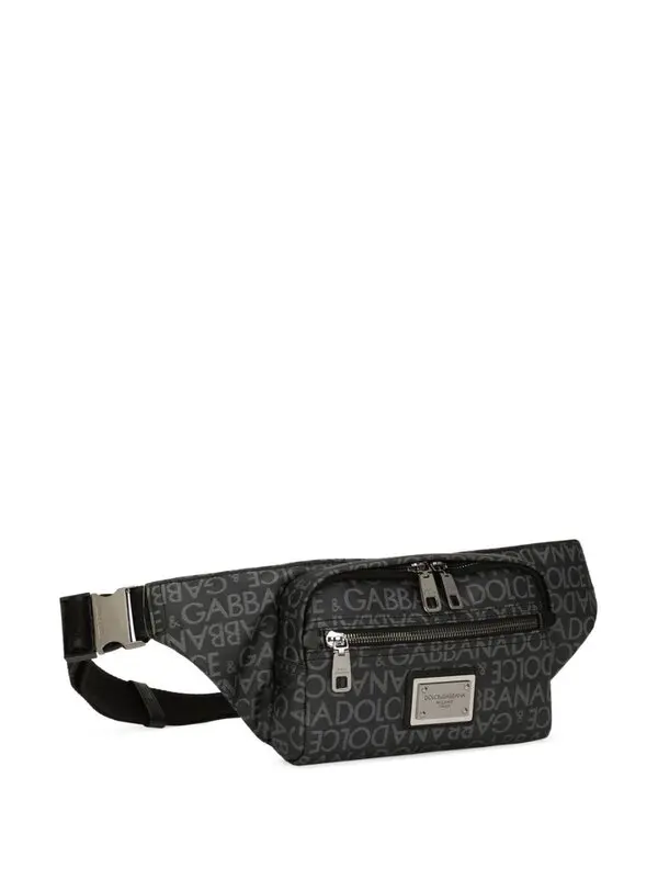 Dolce & Gabbana Logo-jacquard Belt Bag - Black
