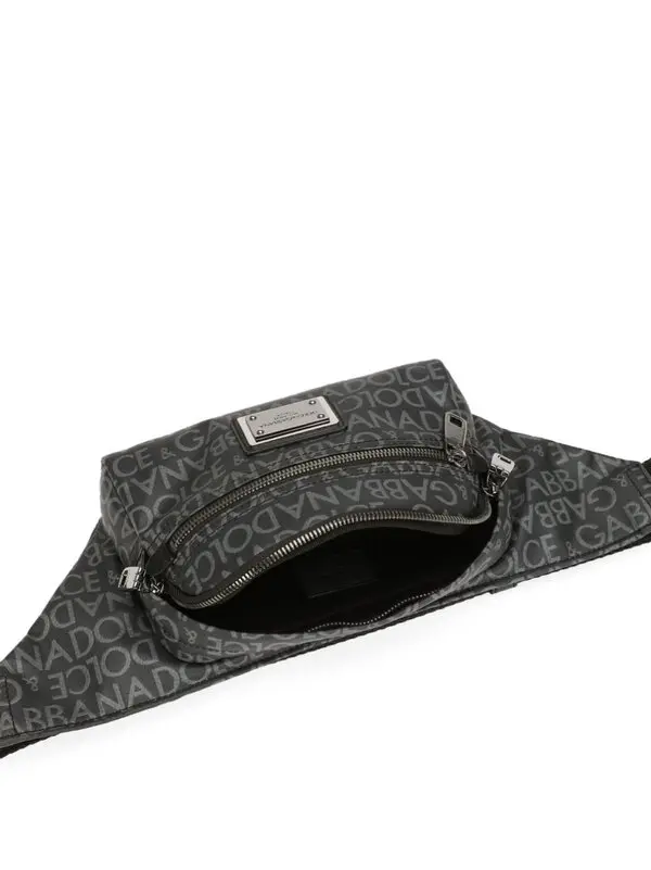 Dolce & Gabbana Logo-jacquard Belt Bag - Black