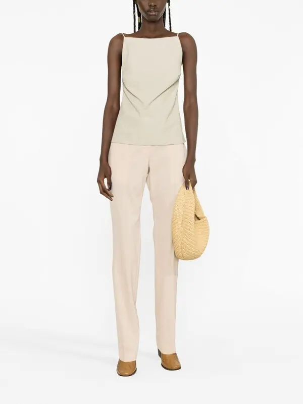 Stella McCartney Straight-leg Wool-blend Trousers - Neutrals
