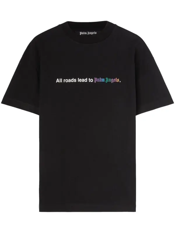 Palm Angels Logo-print Crew-neck T-shirt