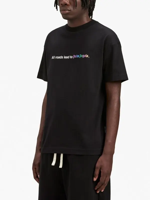 Palm Angels Logo-print Crew-neck T-shirt