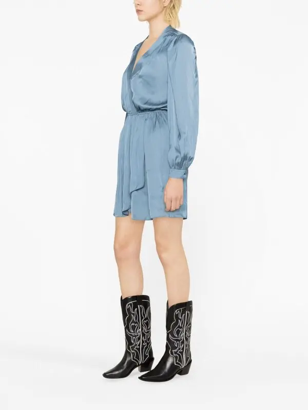 Zadig&Voltaire Remember Satin Mini Dress - Blue