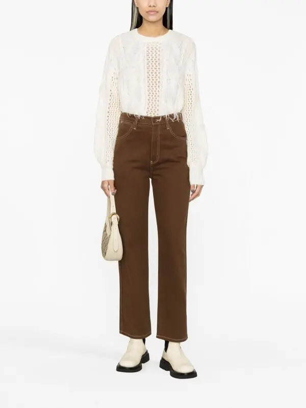 TWINSET Feather-detail Cable-knit Jumper
