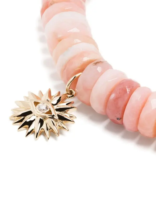 SYDNEY EVAN 14kt Yellow Gold, Opal, And Diamond Bracelet - Pink