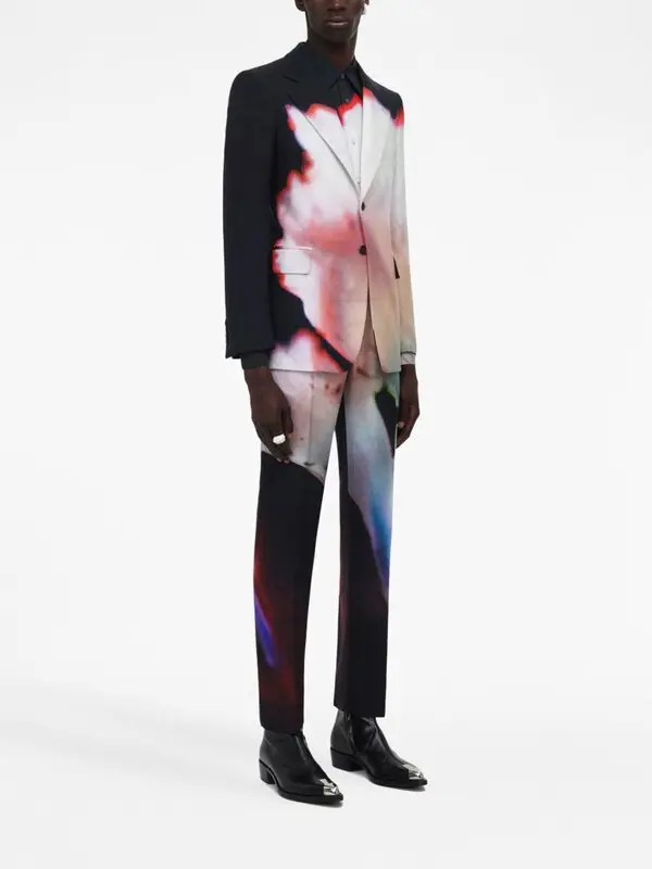 Alexander McQueen Solarised Flower Blazer
