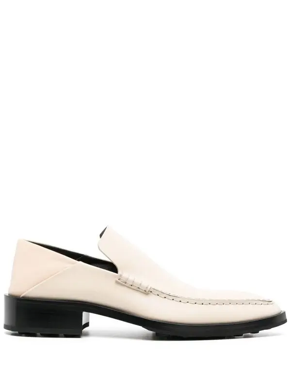 JIL SANDER Pointed-toe Leather Loafers