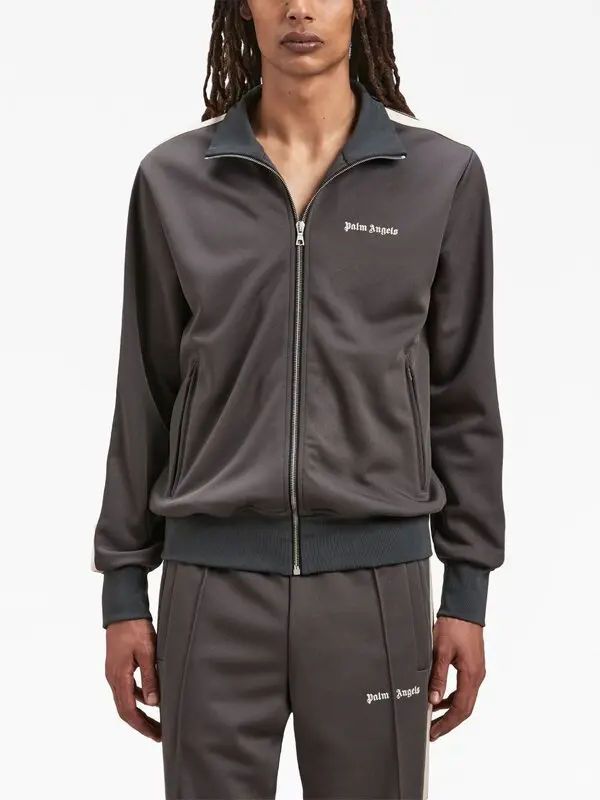 Palm Angels Logo-print Side-stripe Track Jacket
