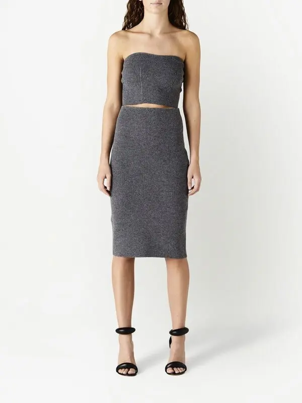Stella McCartney Ribbed Knit Wool-blend Skirt