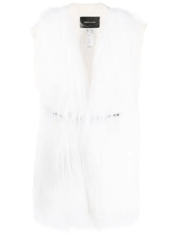 Fabiana Filippi Panelled Faux-fur Gilet - White