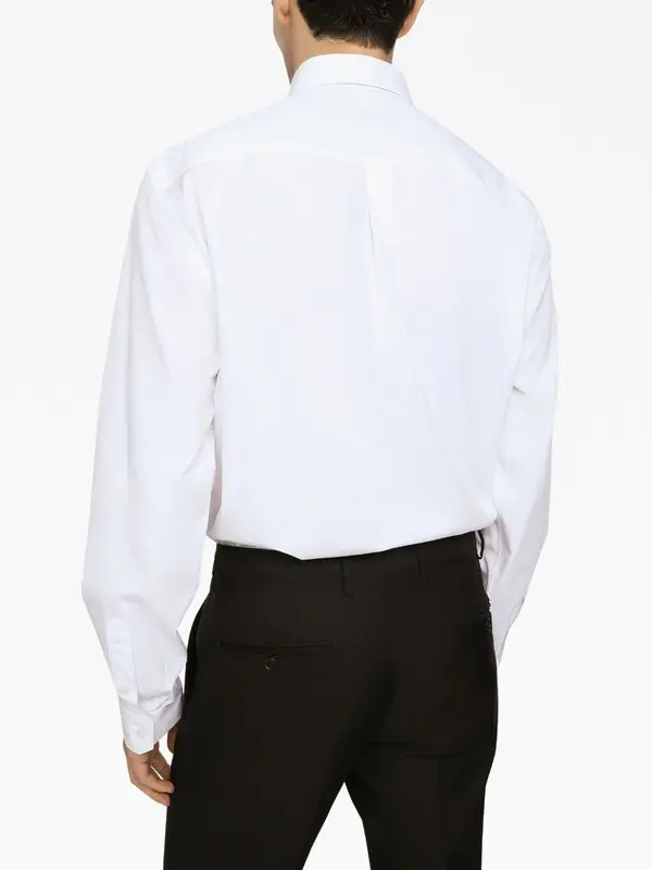 Dolce & Gabbana Motif-embroidered Cotton Shirt - White