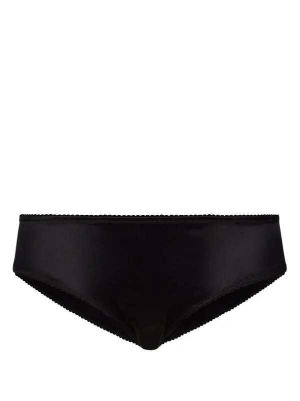 Dolce & Gabbana Scalloped-trim Hipster Briefs - Black