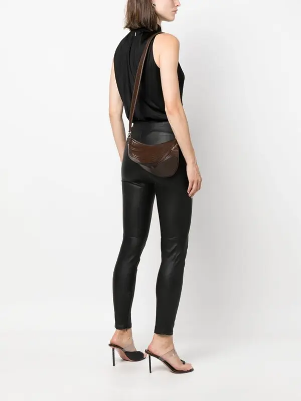MUGLER Small Spiral Curve Embossed Crossbody Bag